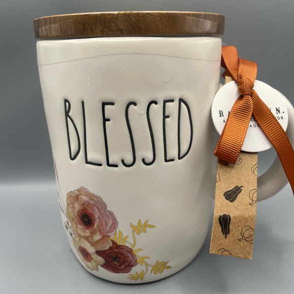 Rae Dunn | Dining | Rae Dunn Fall Floral Blessed Mug With Gold Details ...